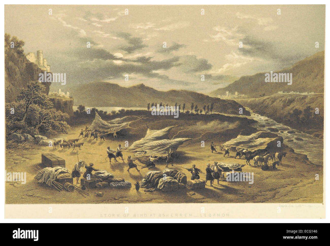 Vintage map of lebanon hi-res stock photography and images - Alamy