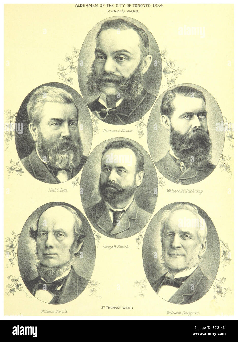 An 1884 map showing the Aldermen's wards of St. James' and St. Thomas ...