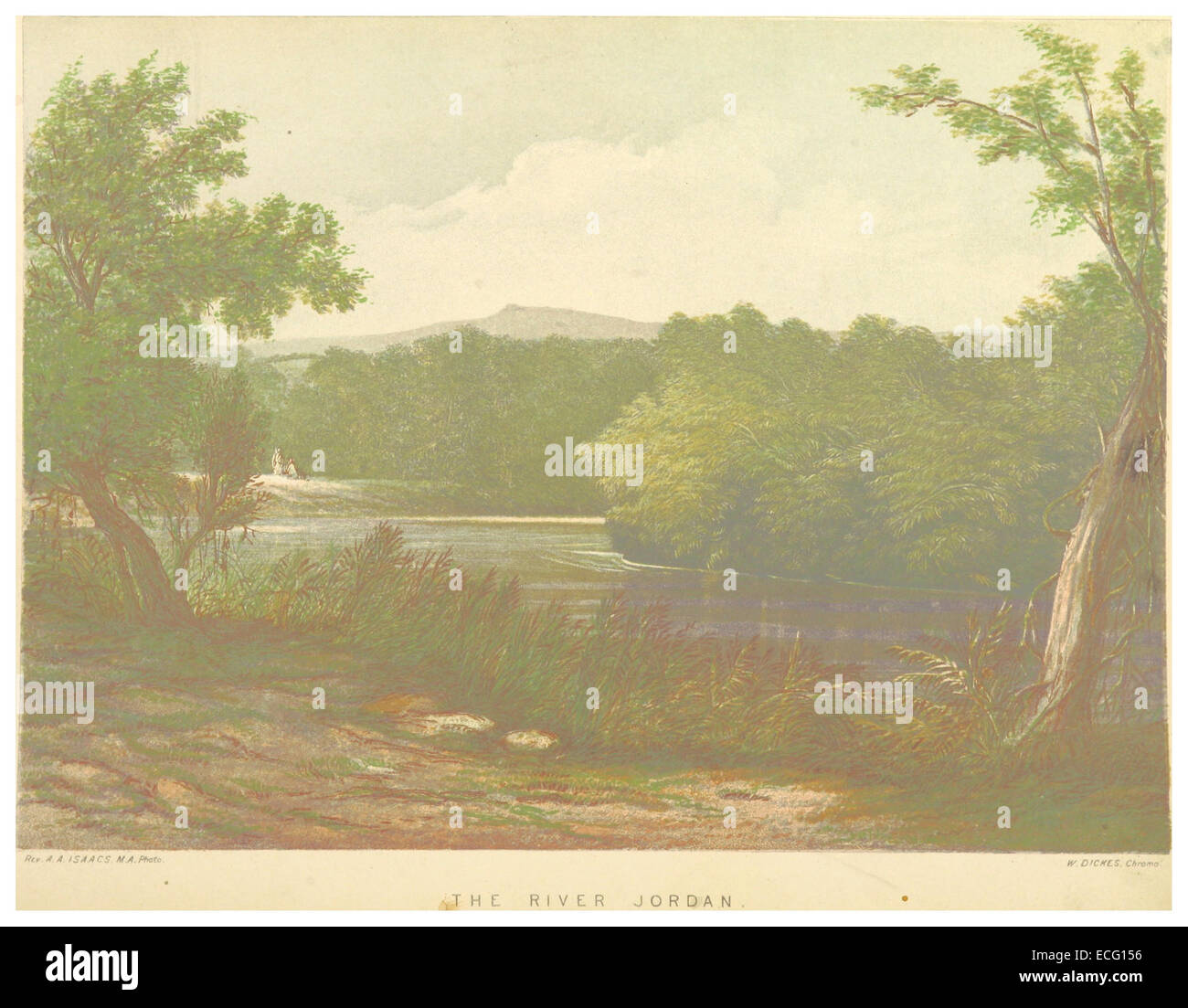 This 1870 illustration by Tristram depicts the River Jordan, capturing ...