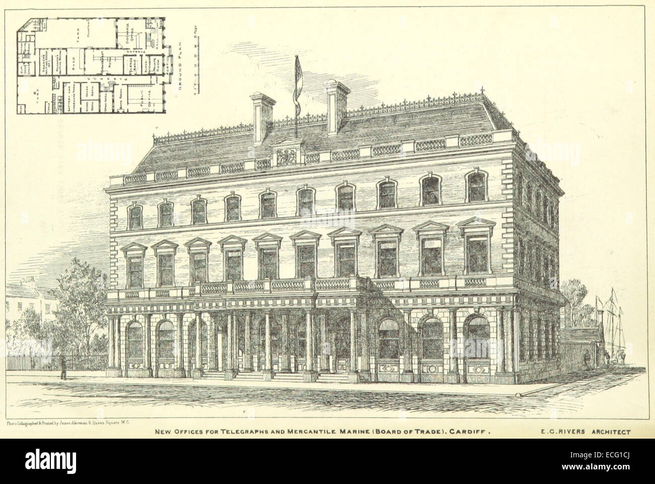 Vintage office building illustration hi-res stock photography and ...