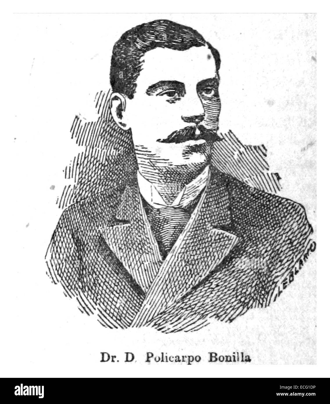 This 1899 illustration by Vera features Dr. Policarpo Bonilla, a ...
