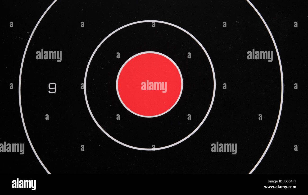 On target with red bull's eye Stock Photo - Alamy