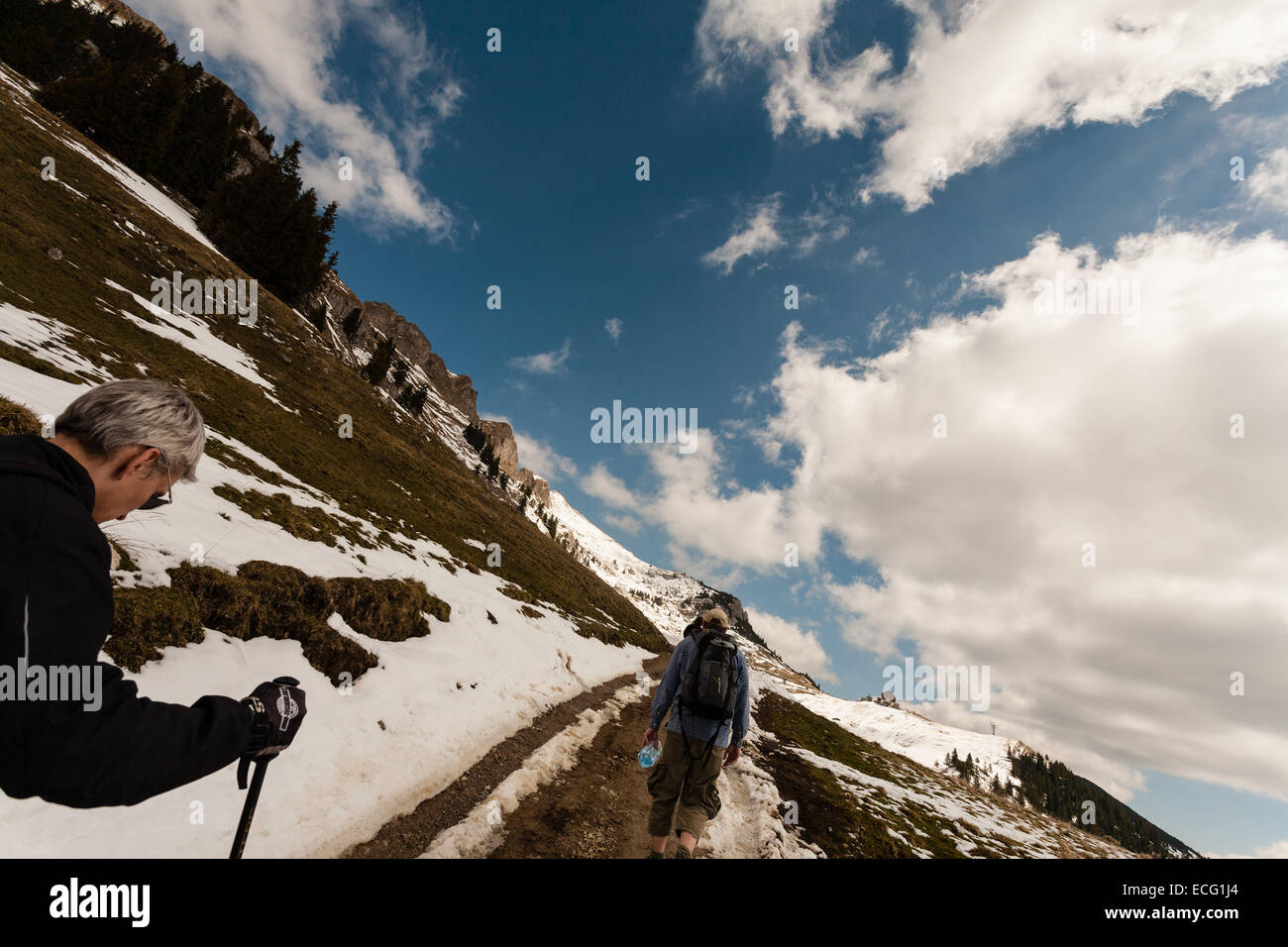 Hiking in the Bavarian Alps. Hiking is popular amongst the German ...