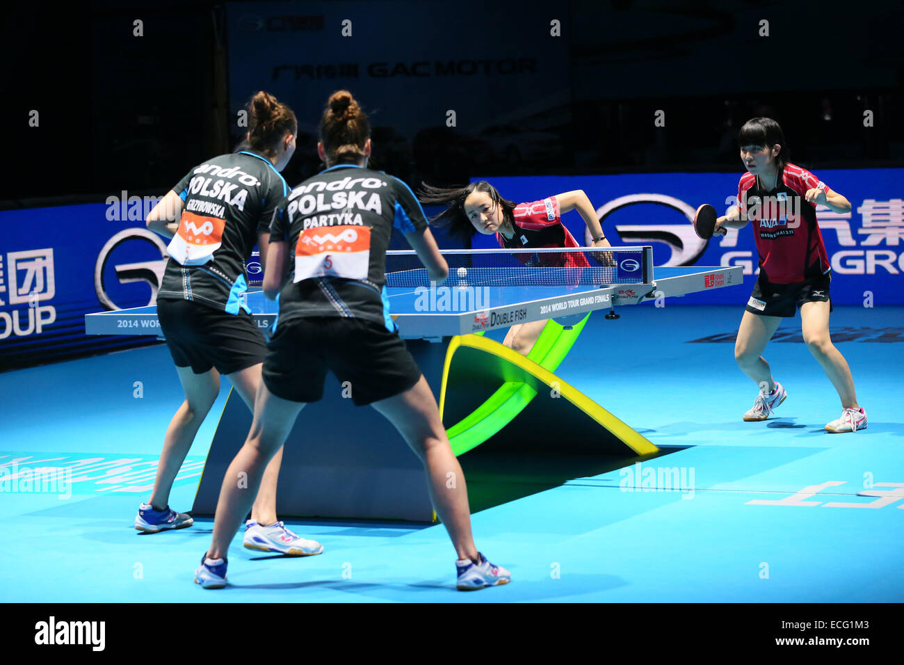 (L to R) Mima Ito, Miu Hirano (JPN), DECEMBER 13, 2014 - Table Tennis ...