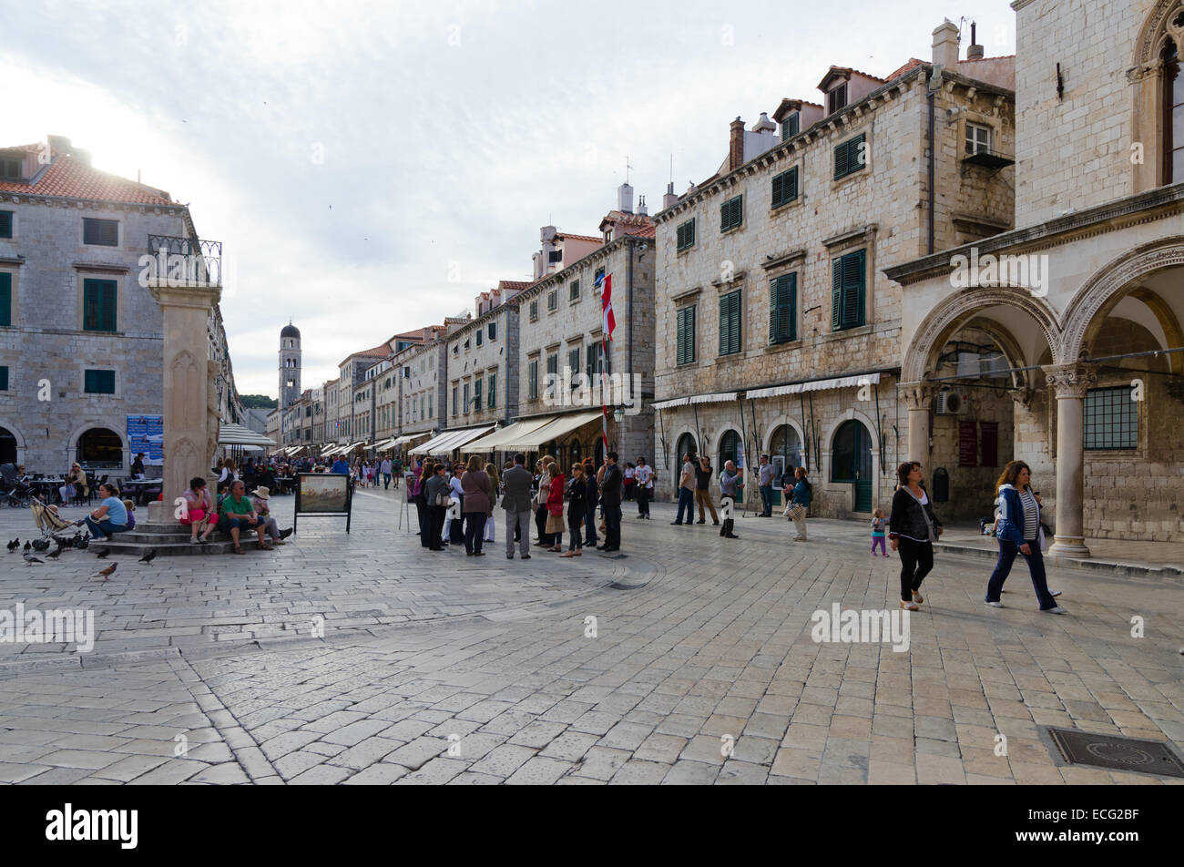 Table of restaurant in the old city of dubrovnik hi-res stock ...