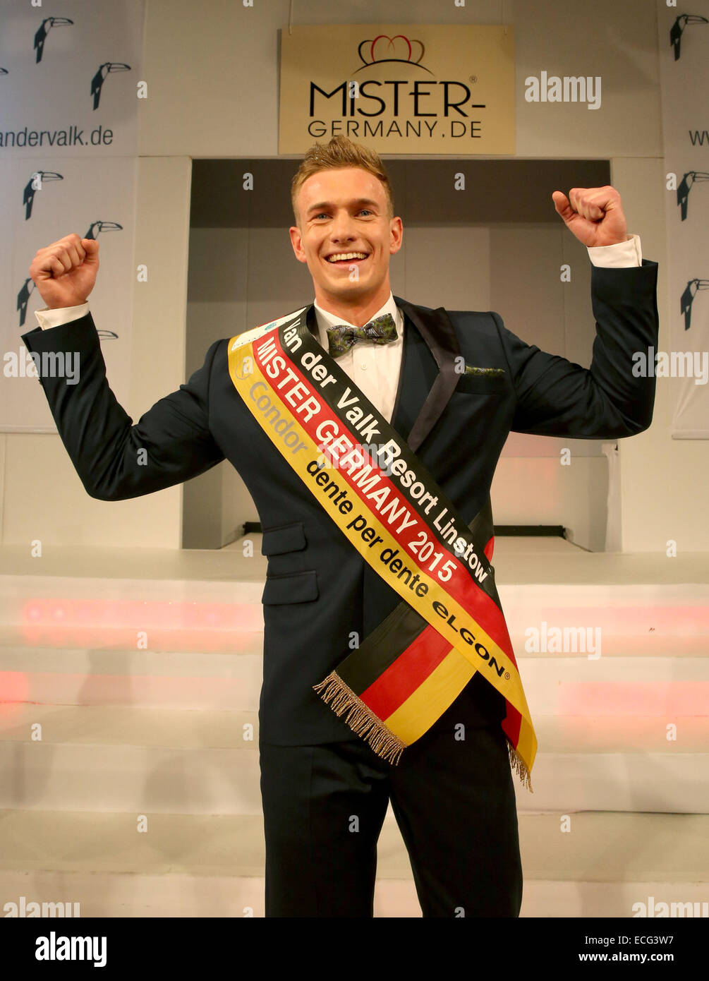 Linstow, Germany. 13th Dec, 2014. The contestant Robin Wolfinger from ...