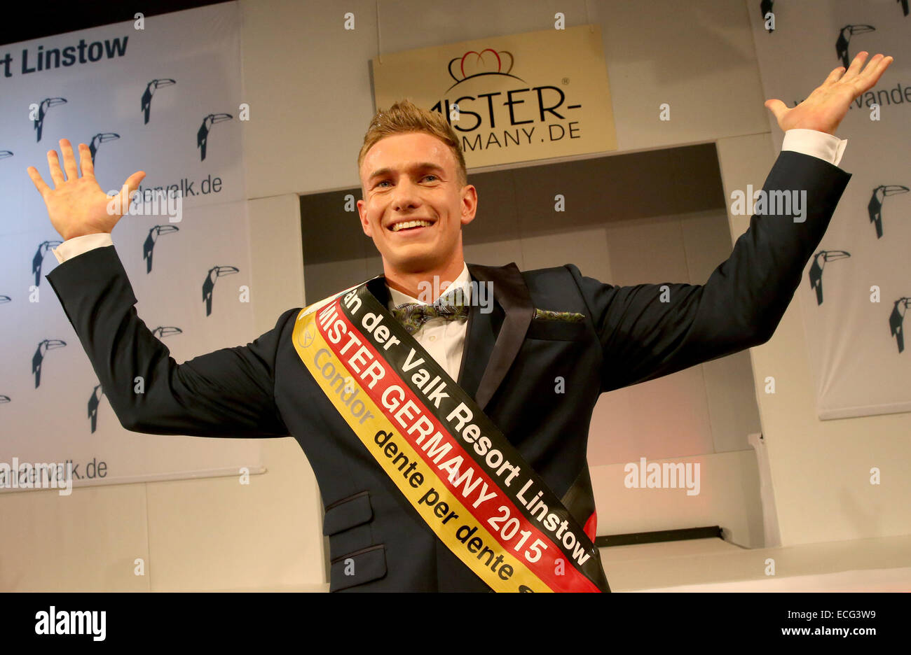 Linstow, Germany. 13th Dec, 2014. The contestant Robin Wolfinger from ...