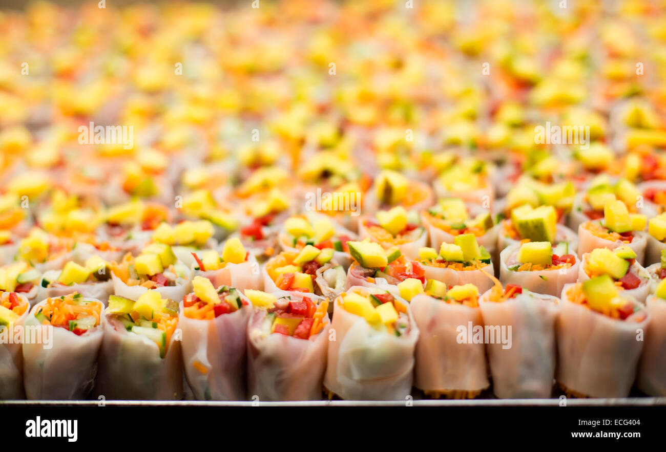Small wrap appetizers Stock Photo - Alamy