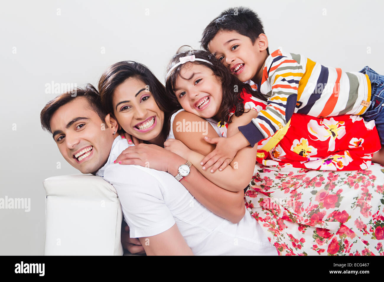 Indian Parents With Children