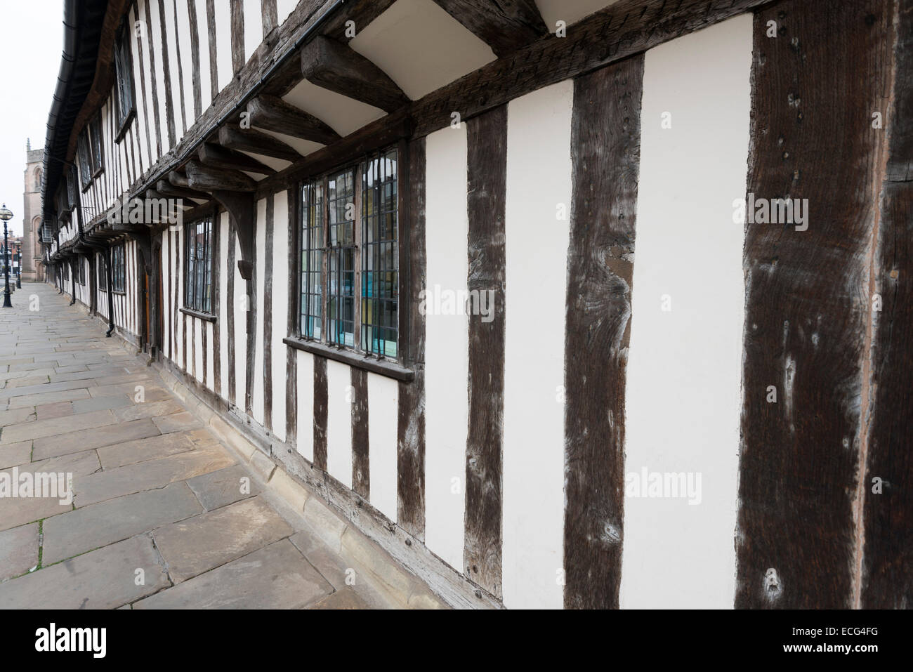 Old wooden framed house building in the center of Stratford ...