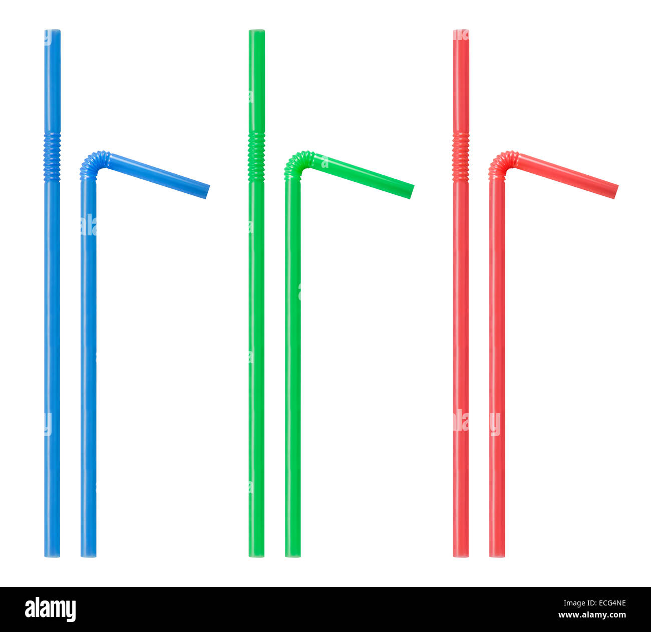 Colorful straws isolated on white Stock Photo - Alamy