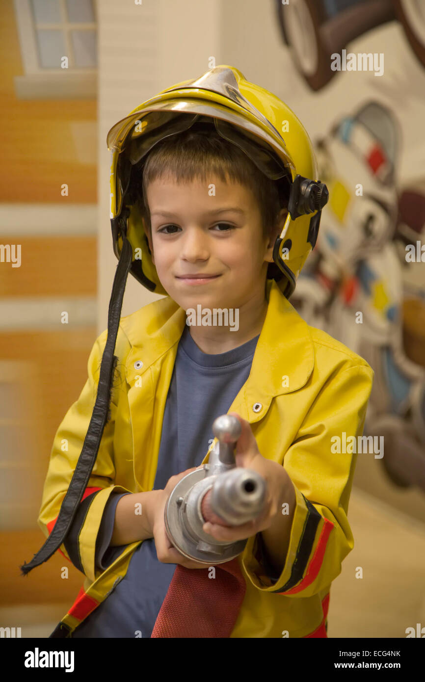 Kid dressed as firefighter hi-res stock photography and images - Alamy