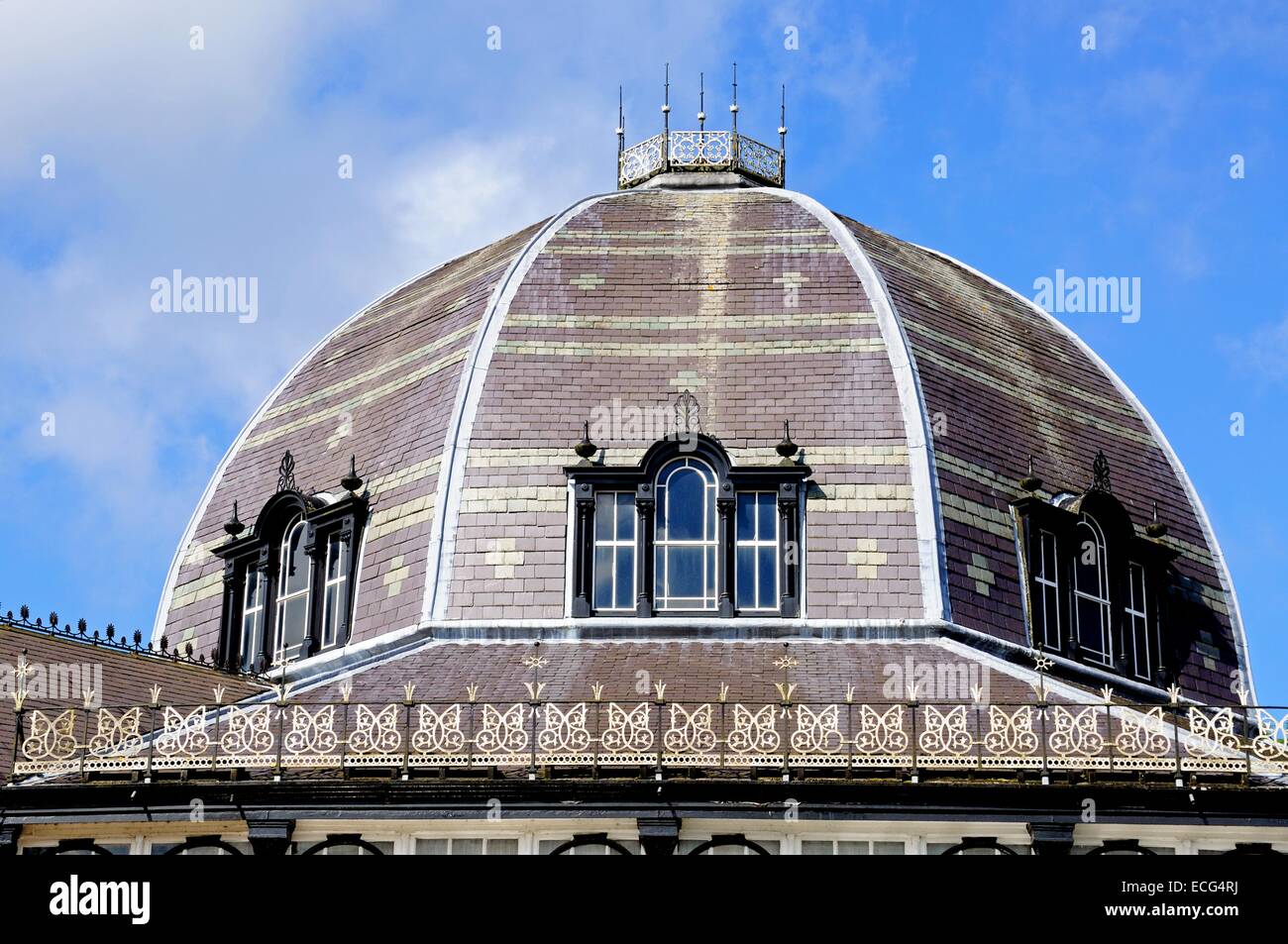 The Octagon Hall dome in the Pavilion Gardens, Buxton, Derbyshire ...