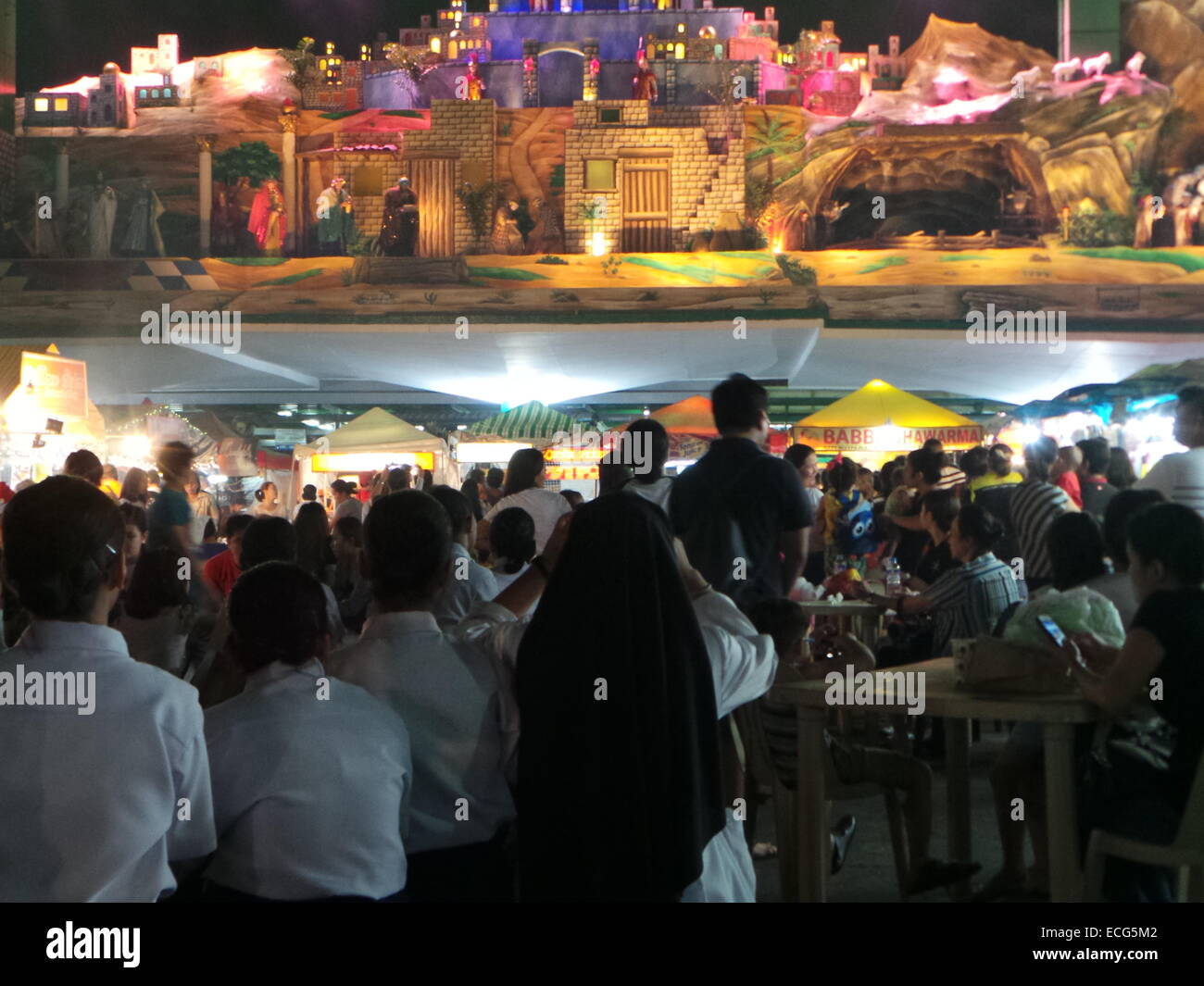 The giant nativity play in Greenhills in San Juan Philippines is one of ...