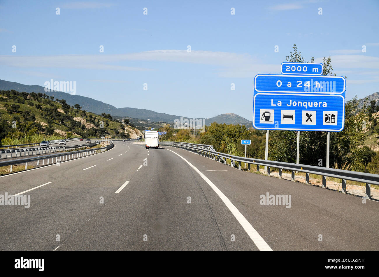 Spanish Highway Photographed in Catalonia, Spain Stock Photo - Alamy