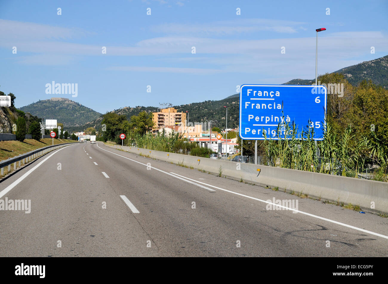 Spanish Highway Photographed in Catalonia, Spain Stock Photo - Alamy