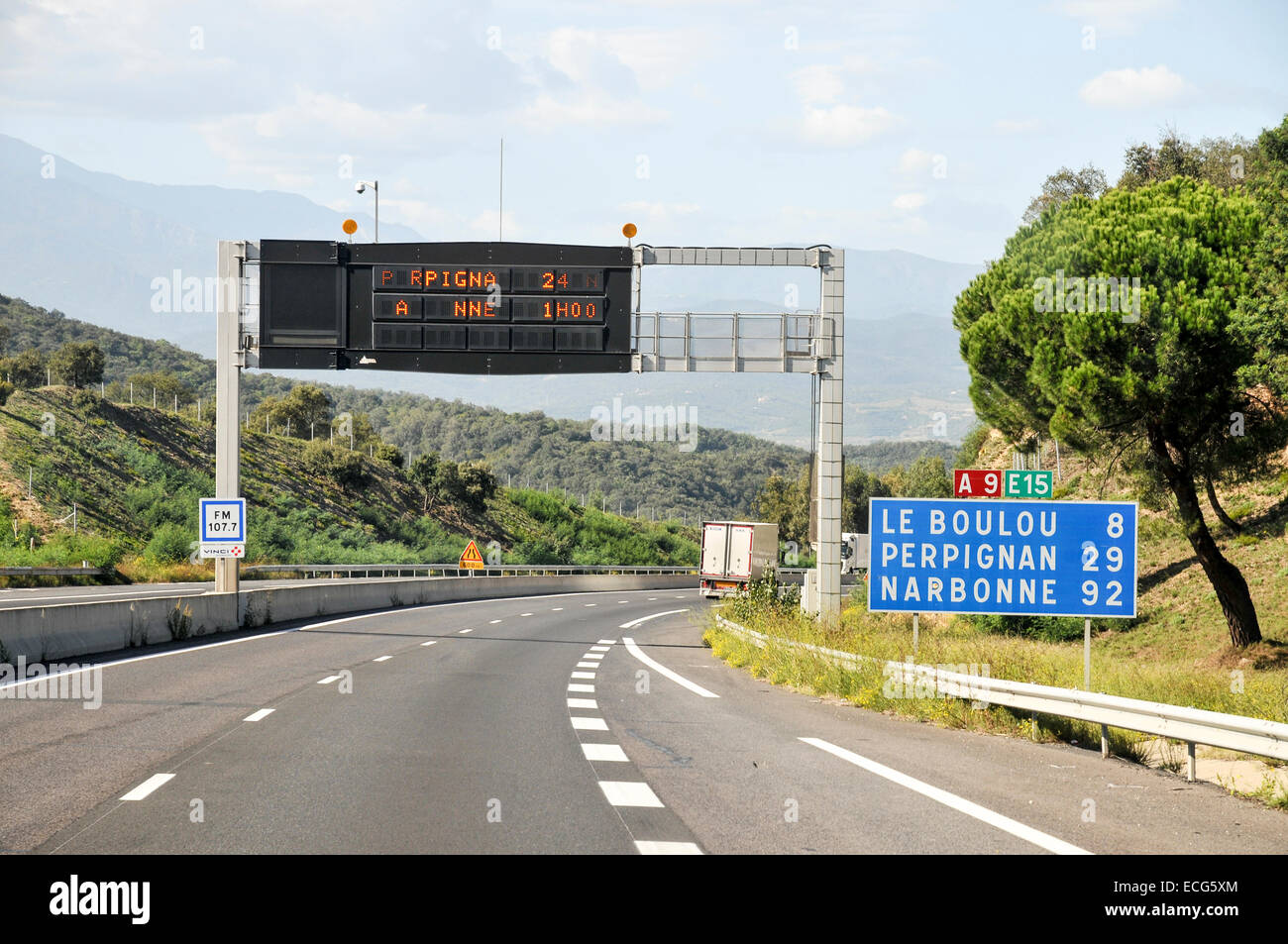 French Highway Photographed near Collioure, France Stock Photo - Alamy