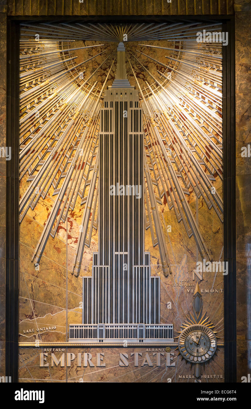 Empire state building art deco hi-res stock photography and images - Alamy