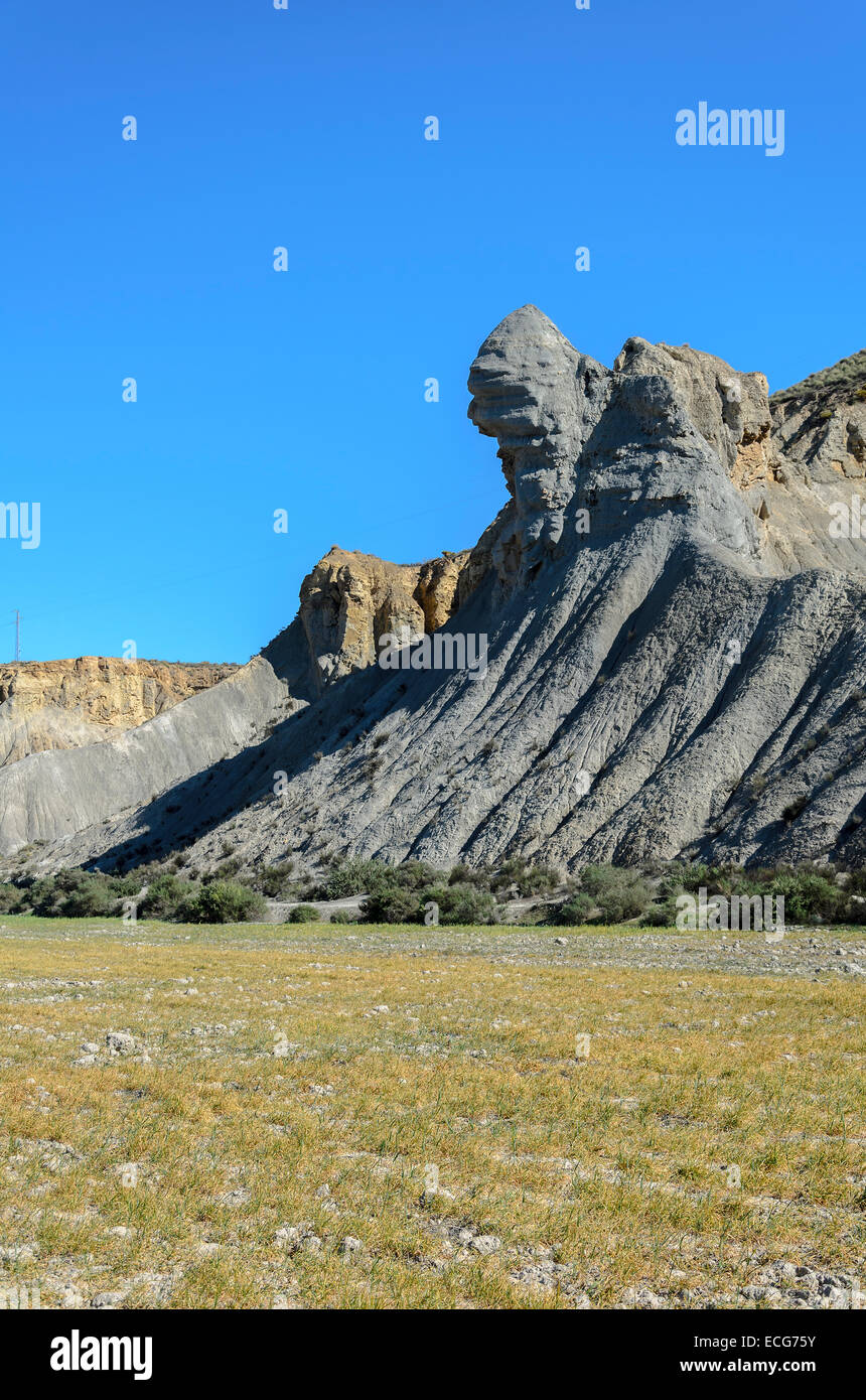 Rocks with strange shapes, caused by erosion in the desert Stock Photo ...