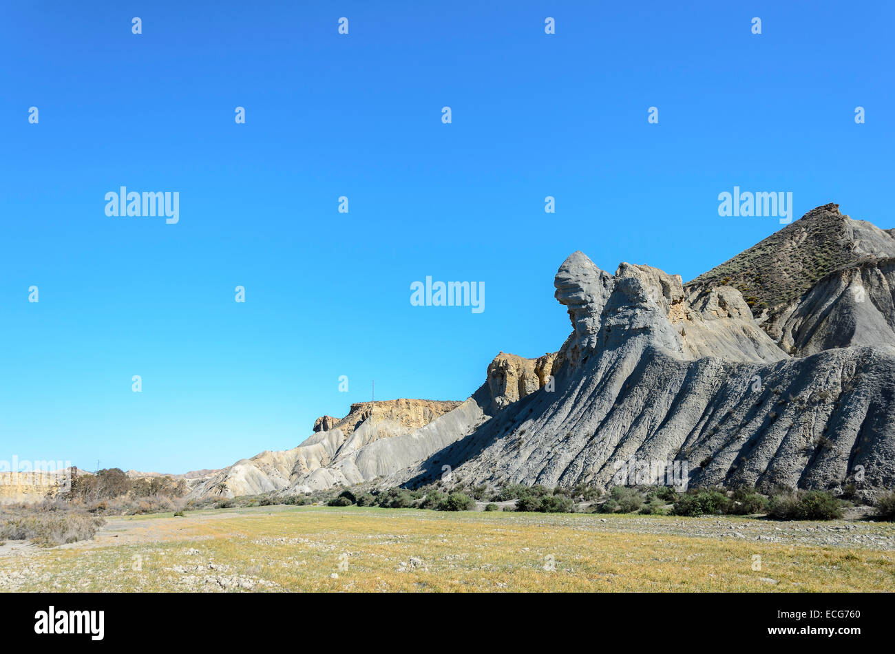 Rocks with strange shapes, caused by erosion in the desert Stock Photo ...