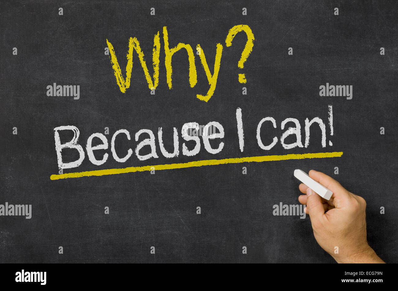 Why? Because i can Stock Photo - Alamy