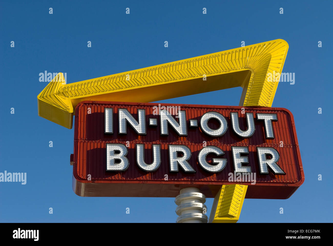 In N Out Burger sign USA Stock Photo - Alamy