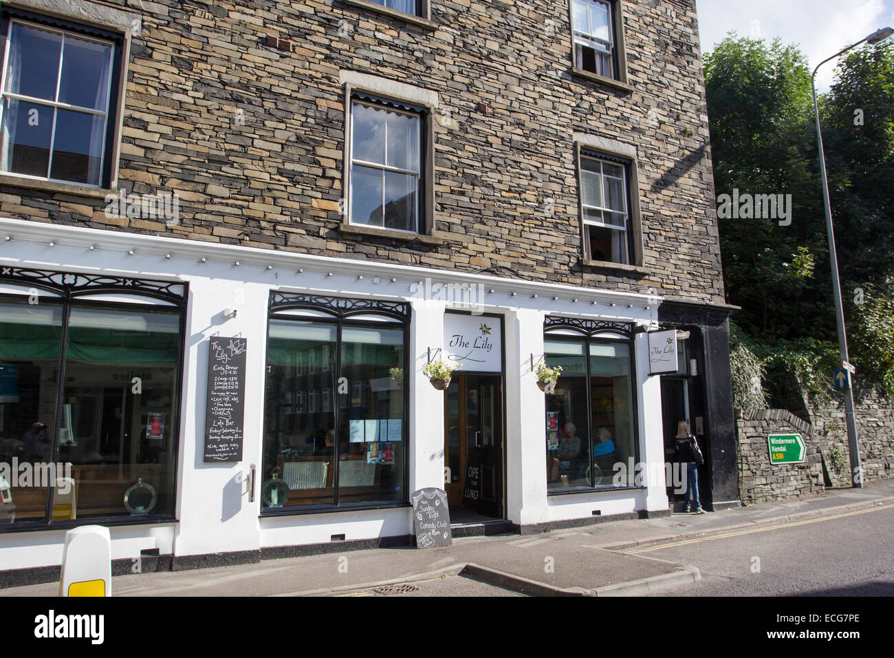 The Lily Bar Ambleside Lake District National Park Cumbria Stock Photo ...
