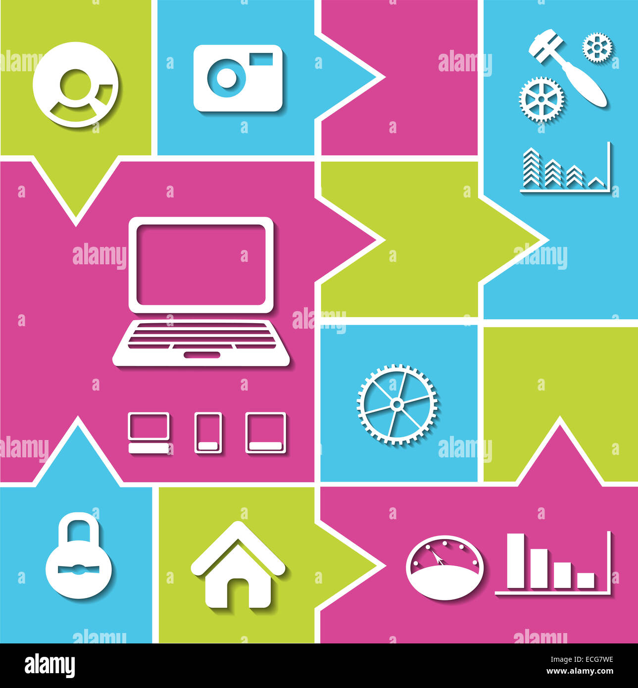 Signs and symbols in the form of interface Stock Photo - Alamy