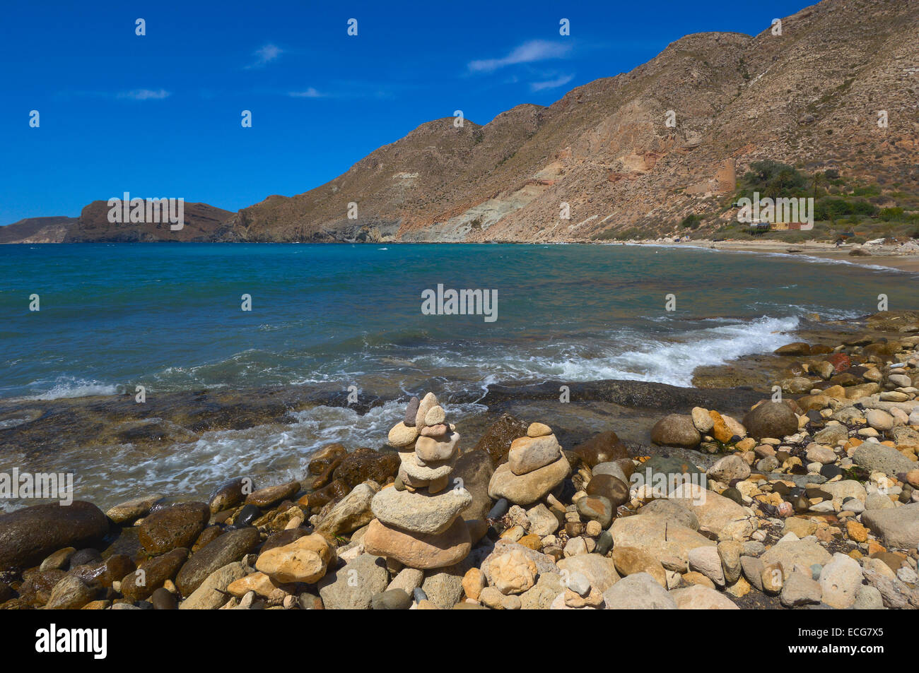 Cabo de Gata, Cala San Pedro, Beach, Biosphere Reserve, Cabo de Gata ...