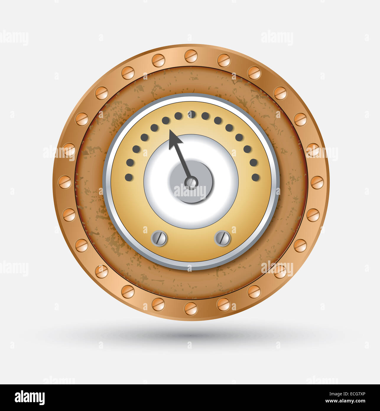 Vintage pointer instrument on white Stock Photo - Alamy