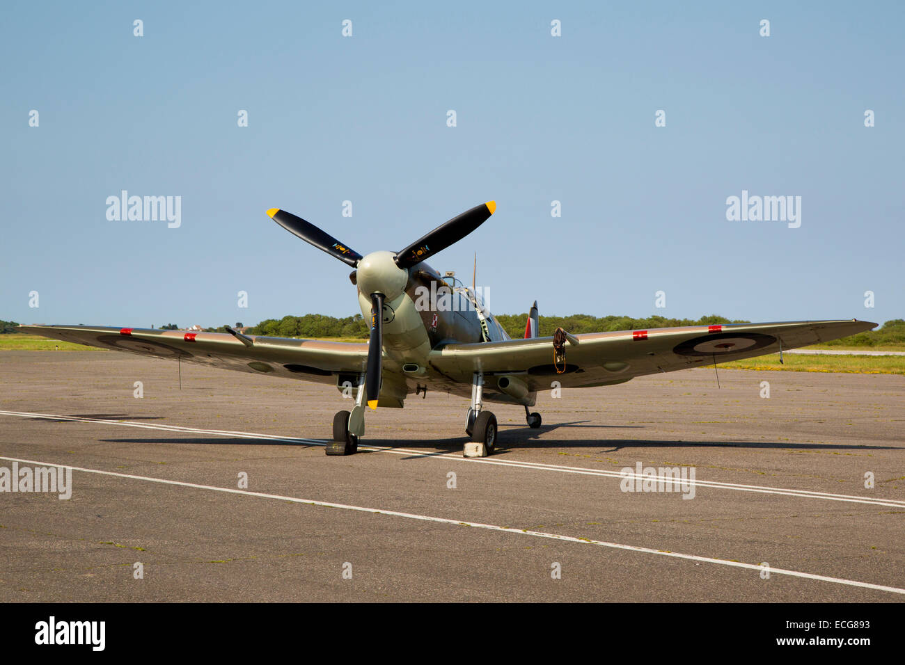 Vickers Supermarine Spitfire Mk Vb J-HC BM597 G-MKVB parked on apron ...