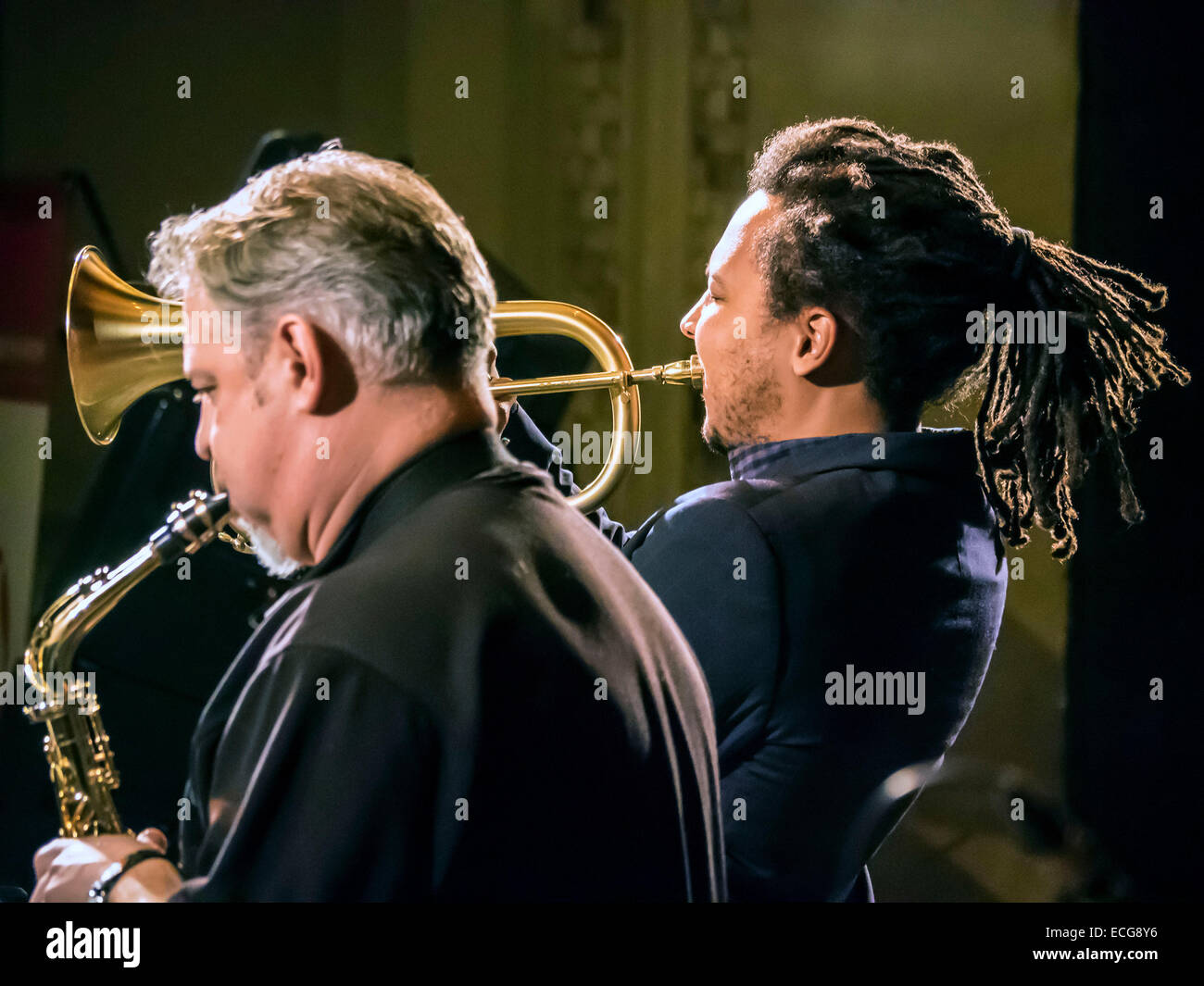 Kiev, Ukraine. 13th Dec, 2014. Dmitry Shlelyayn - alto saxophone ...