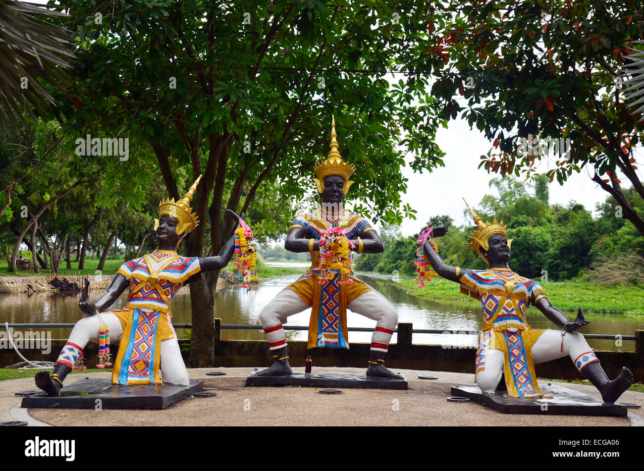 Manohra Dance Statue Classical Thai tune form of folk-dance in the ...