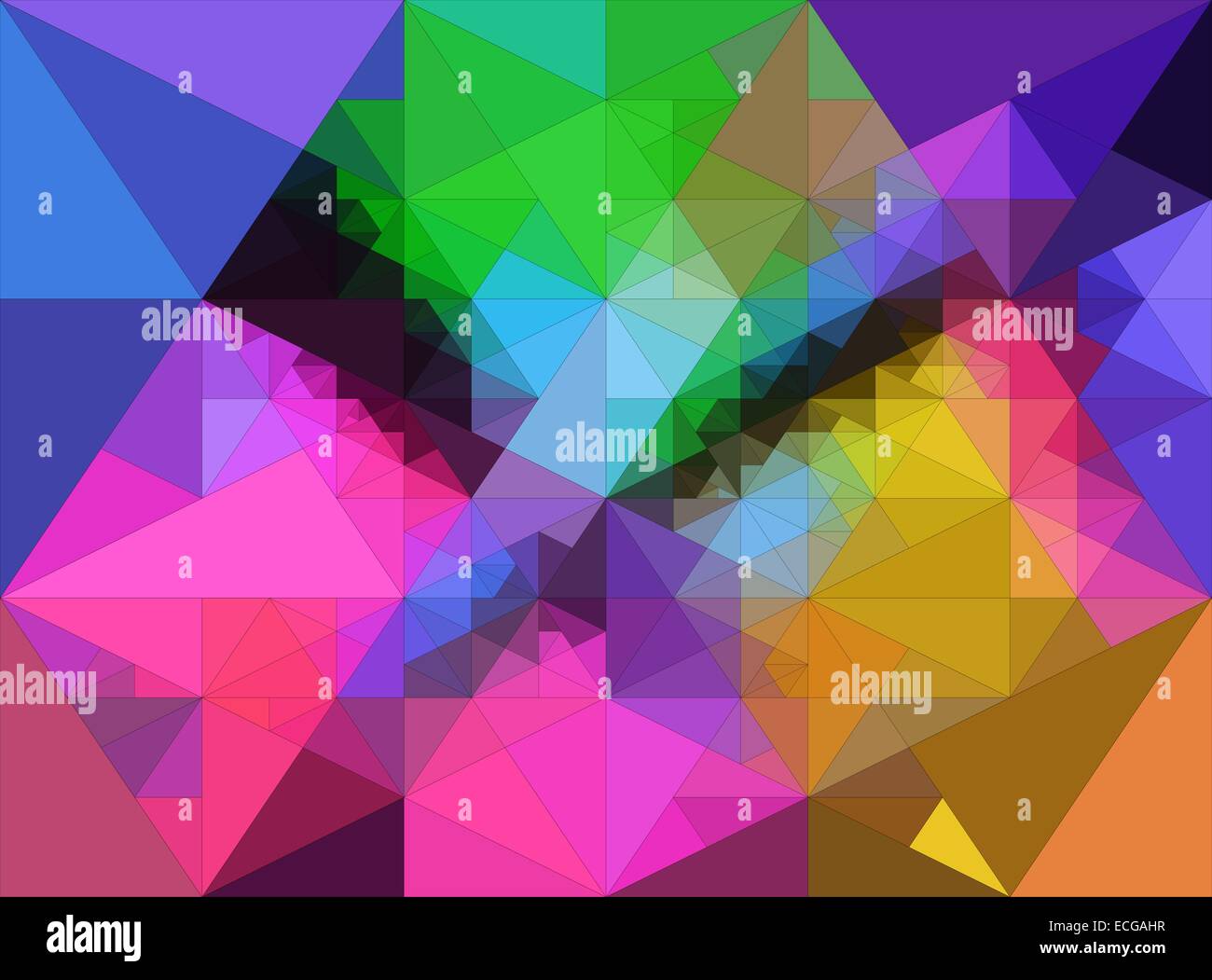 Abstract background of triangles created by means of triangulation ...