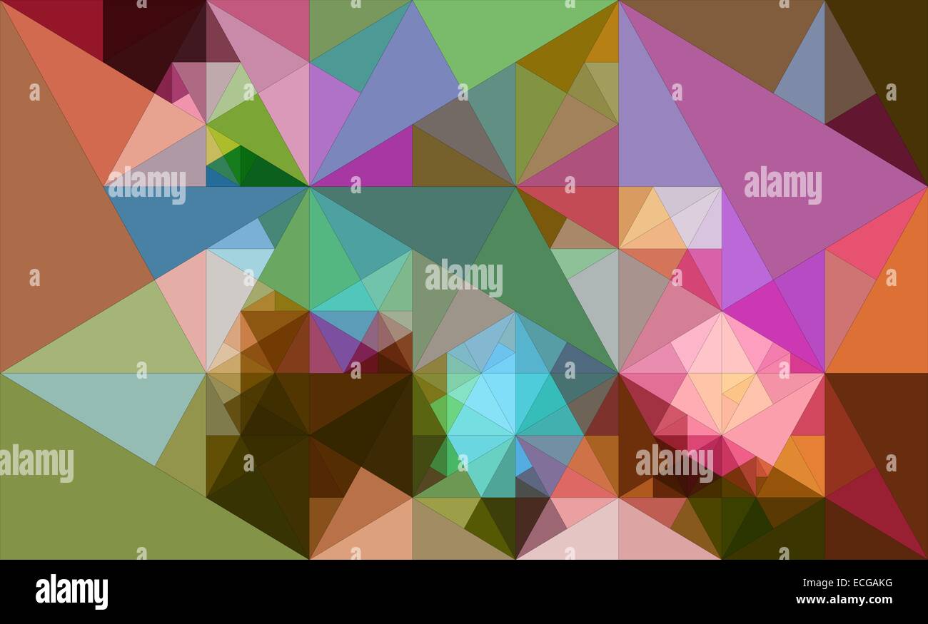 Abstract background of triangles created by means of triangulation ...