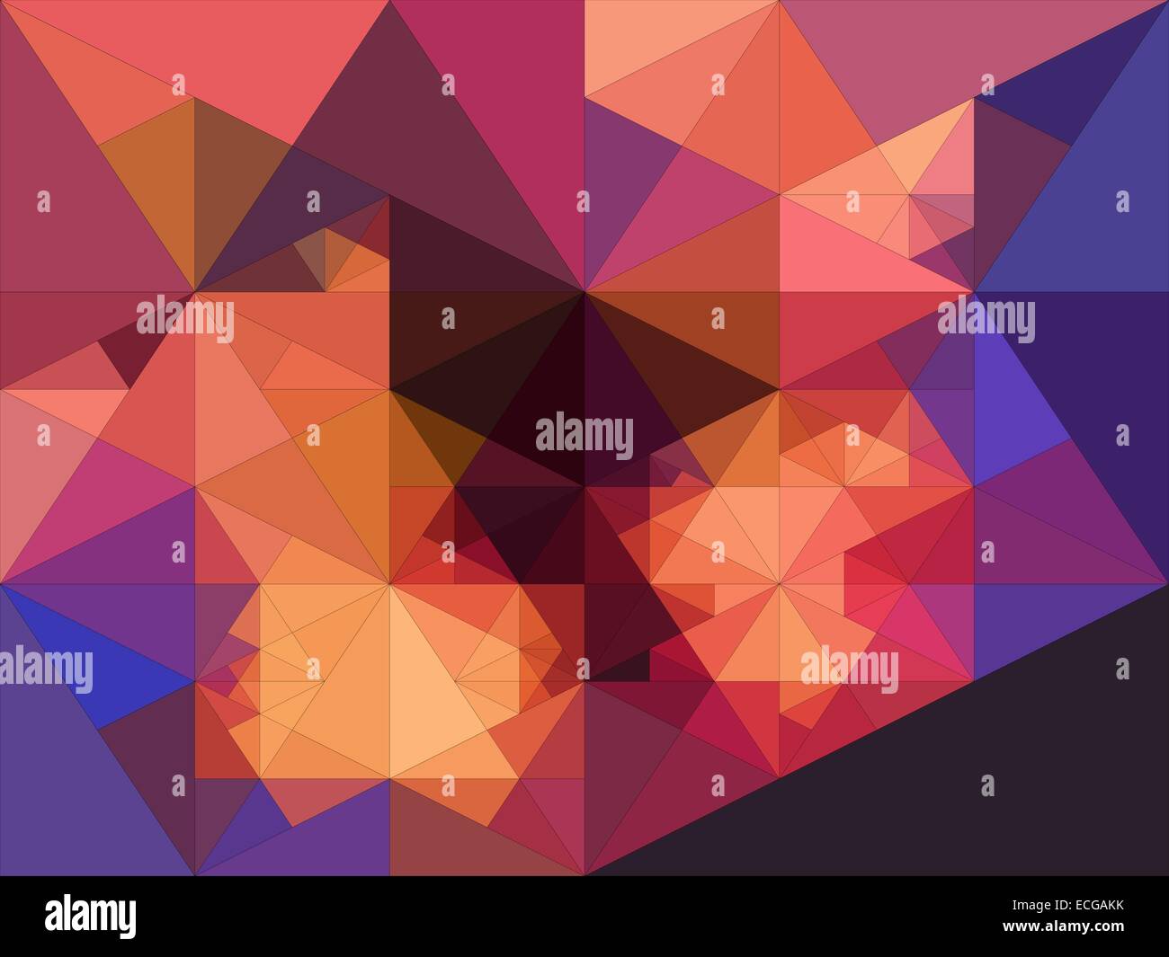 Abstract background of triangles created by means of triangulation ...