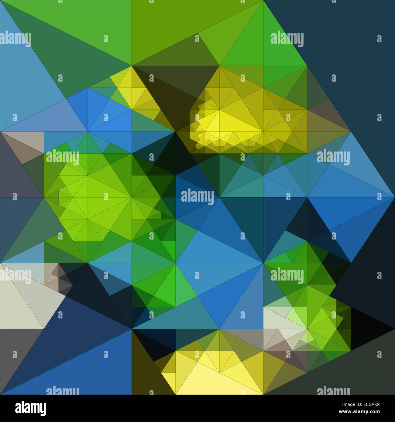 Abstract background of triangles created by means of triangulation ...