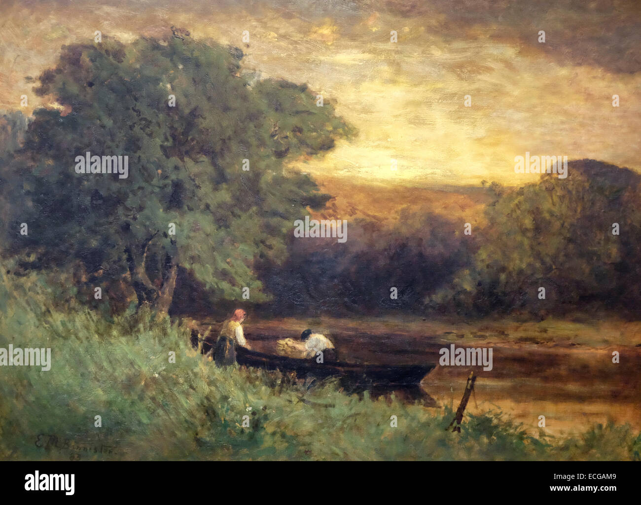 River Scene, 1883 Edward Mitchell Bannister Stock Photo - Alamy