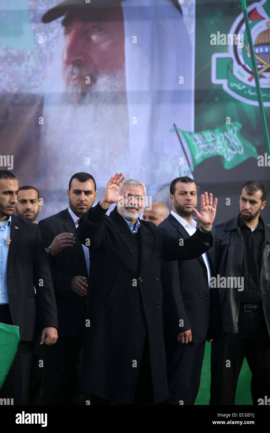 Gaza City, Gaza Strip, Palestinian Territory. 14th Dec, 2014. Hamas top ...