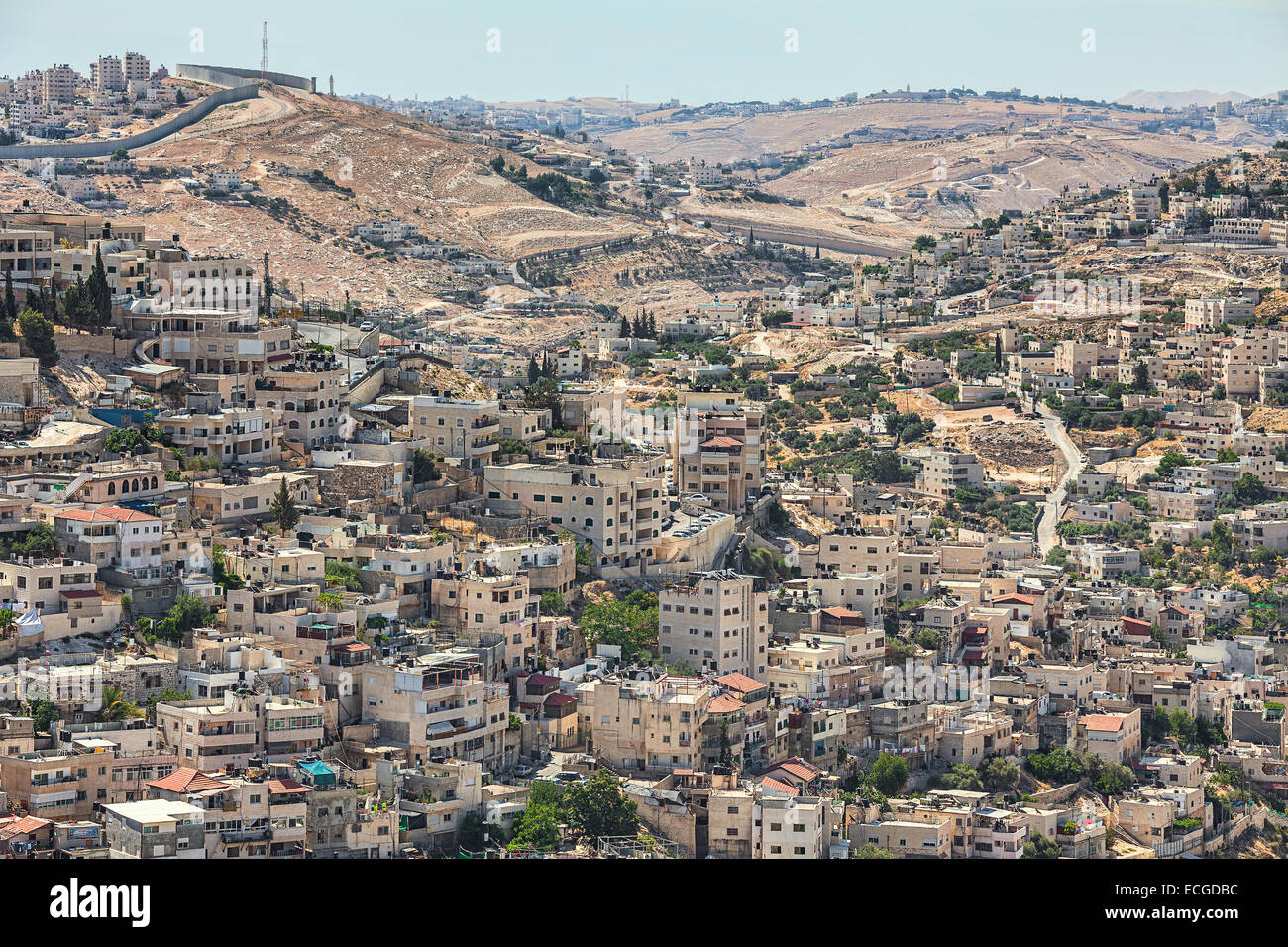 View of Silwan neighborhood on the outskirts of the Old City of ...