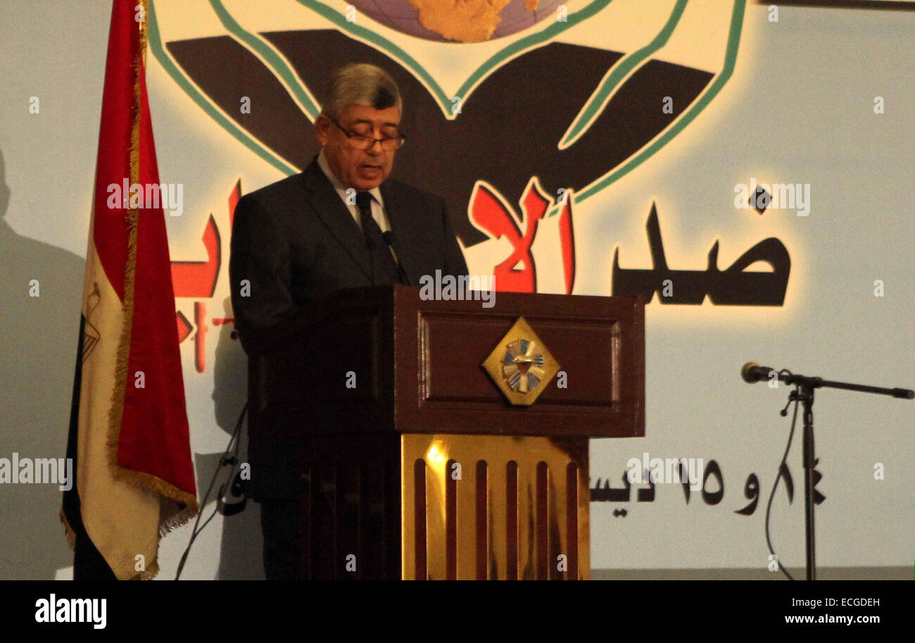Cairo, Egypt. 14th Dec, 2014. Egyptian Interior Minister Mohammed ...