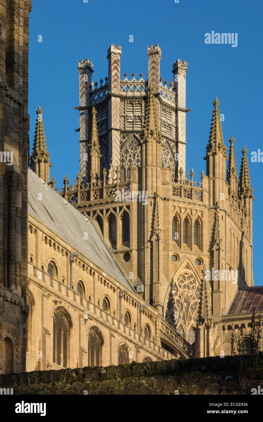 View of Ely Cathedral, including the Lantern Tower, Ely, Cambridgeshire ...