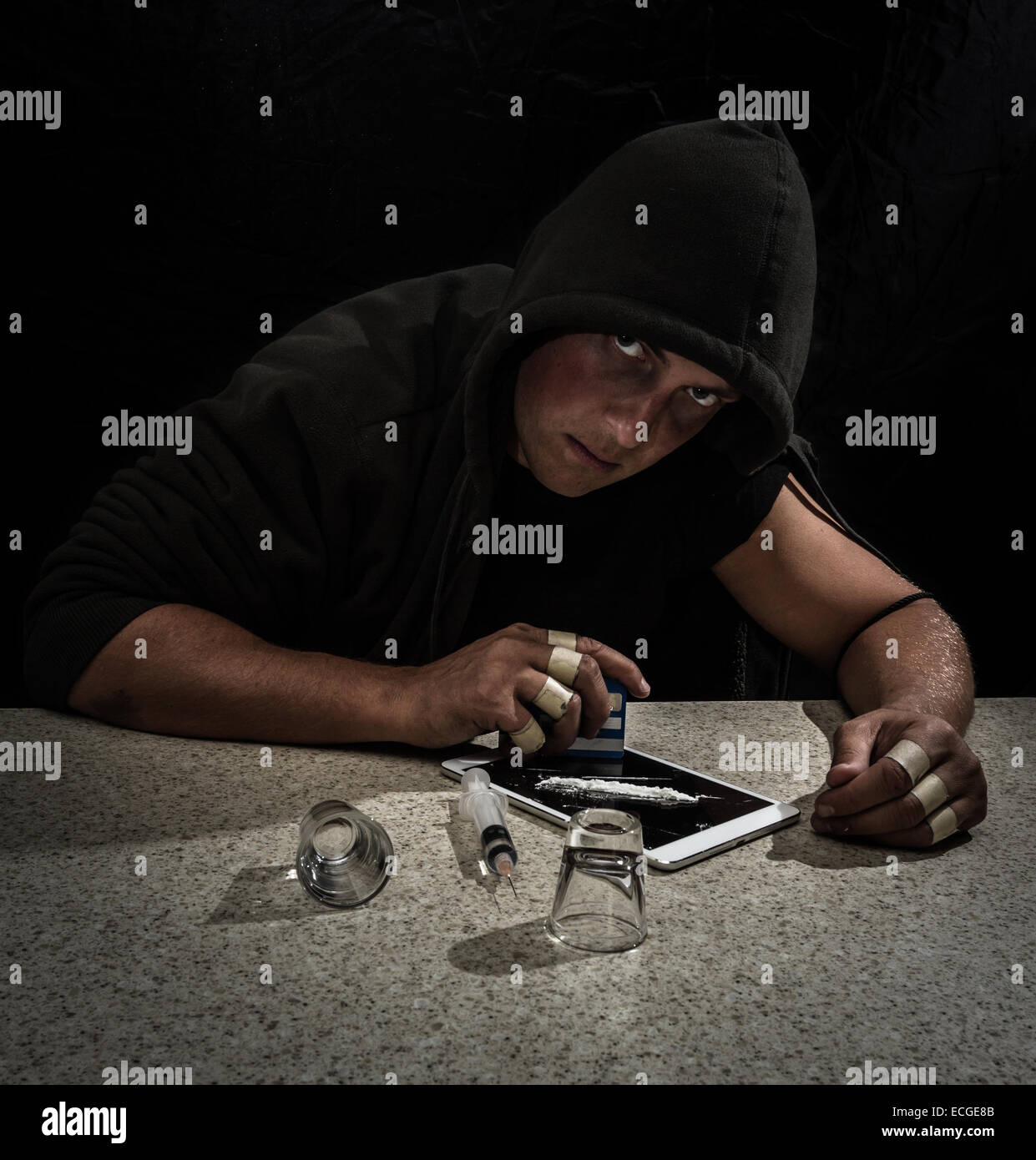 Male home injection needle hi-res stock photography and images - Alamy