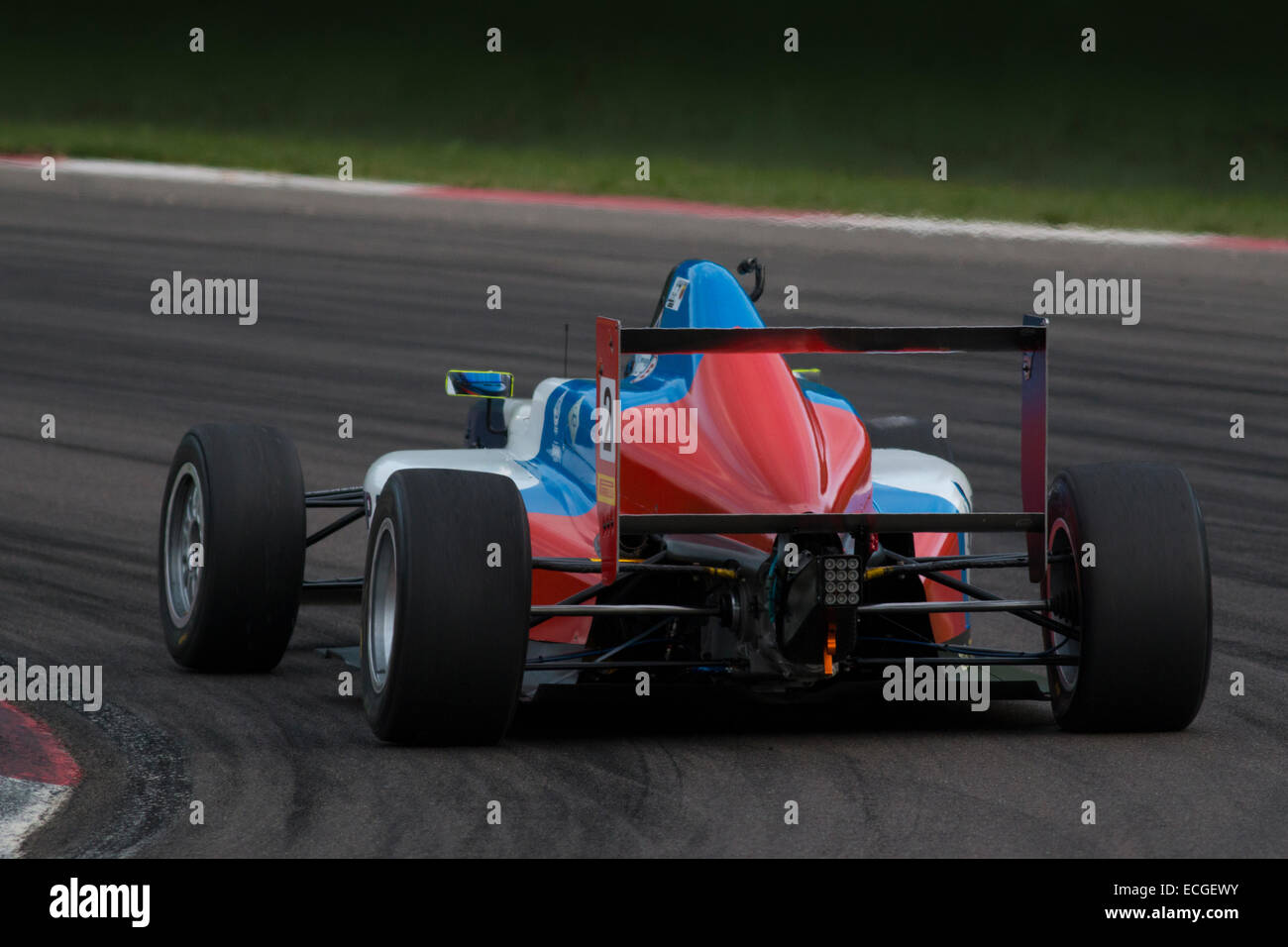 Imola, Italy - October 11, 2014: A Tatuus F.4 T014 Abarth of Smp Racing ...