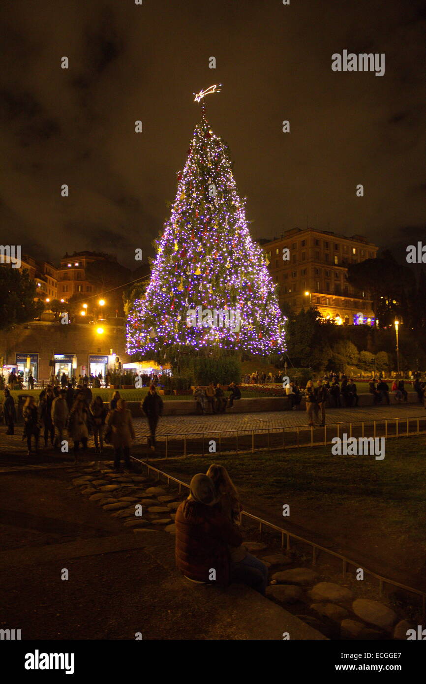 Rome, Italy. 13th December, 2014. Christmas tree set up by the ...
