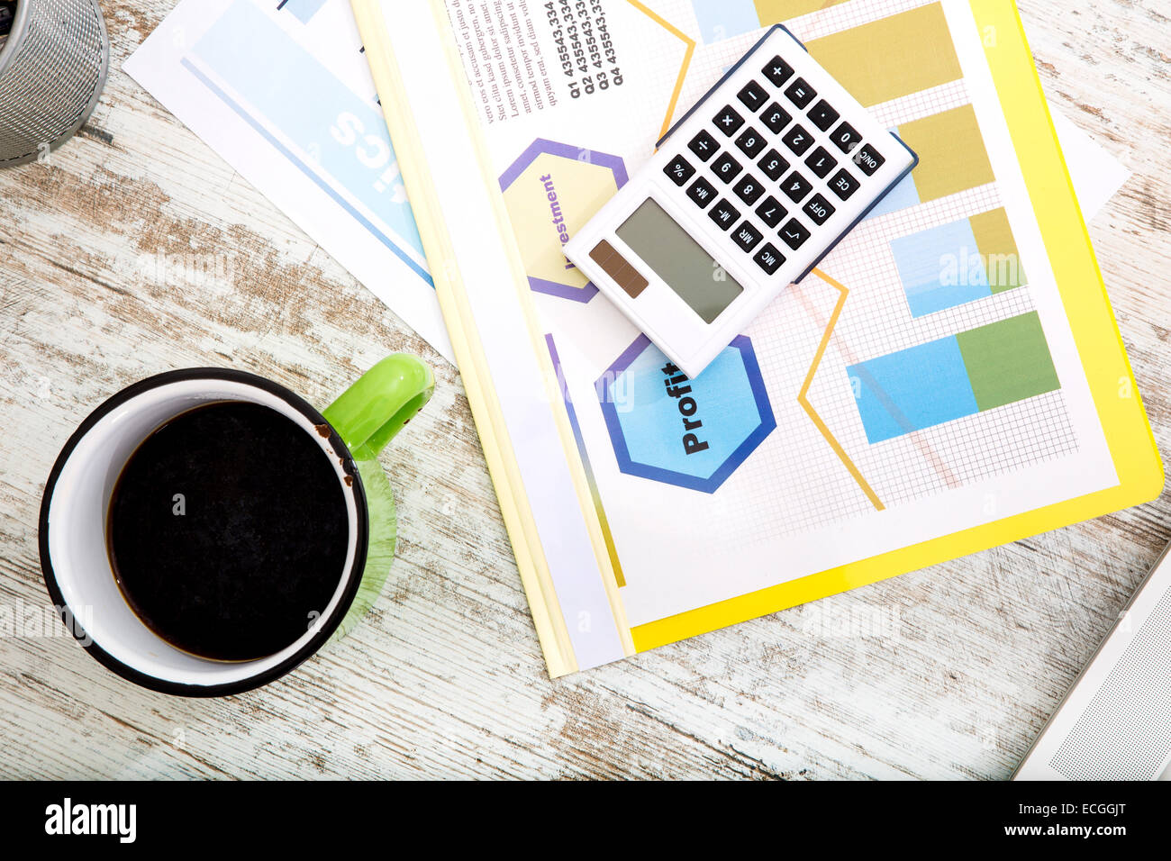 Business calculations and analytics in the office Stock Photo - Alamy