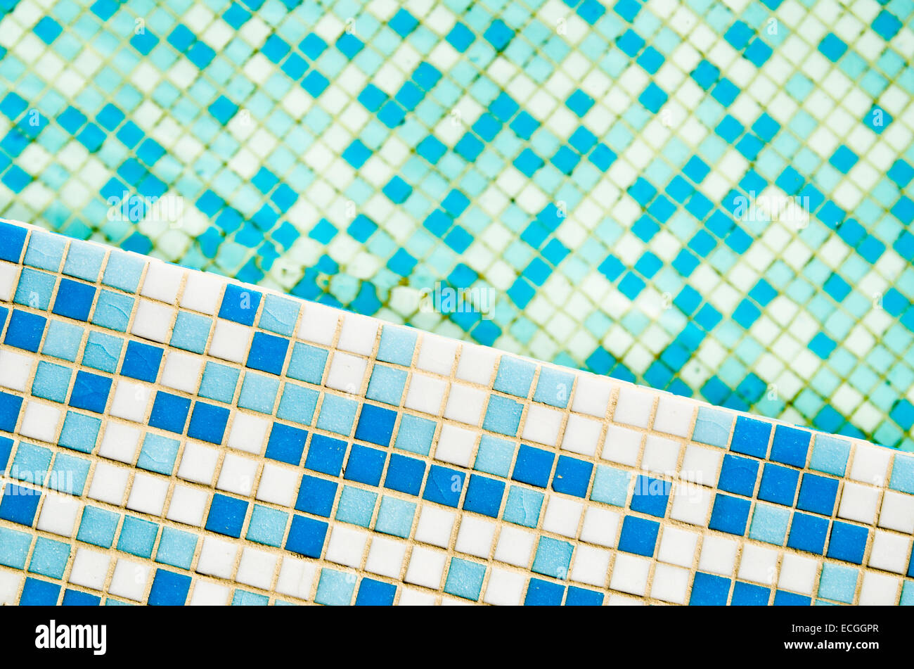 Swimming pool tile, close-up Stock Photo - Alamy
