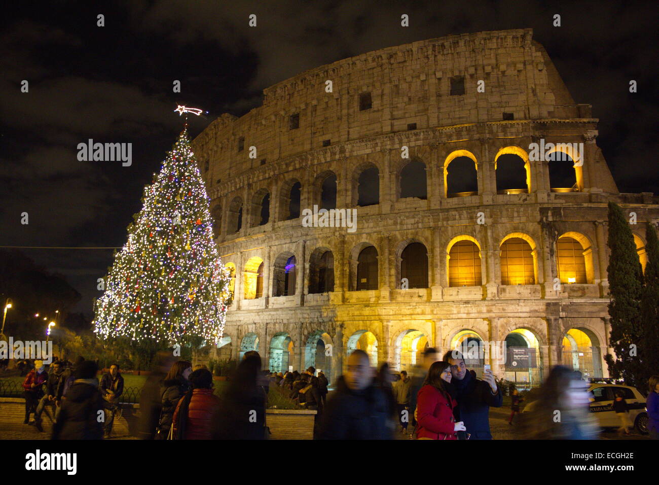 Rome, Italy. 13th December, 2014. Christmas tree set up by the ...
