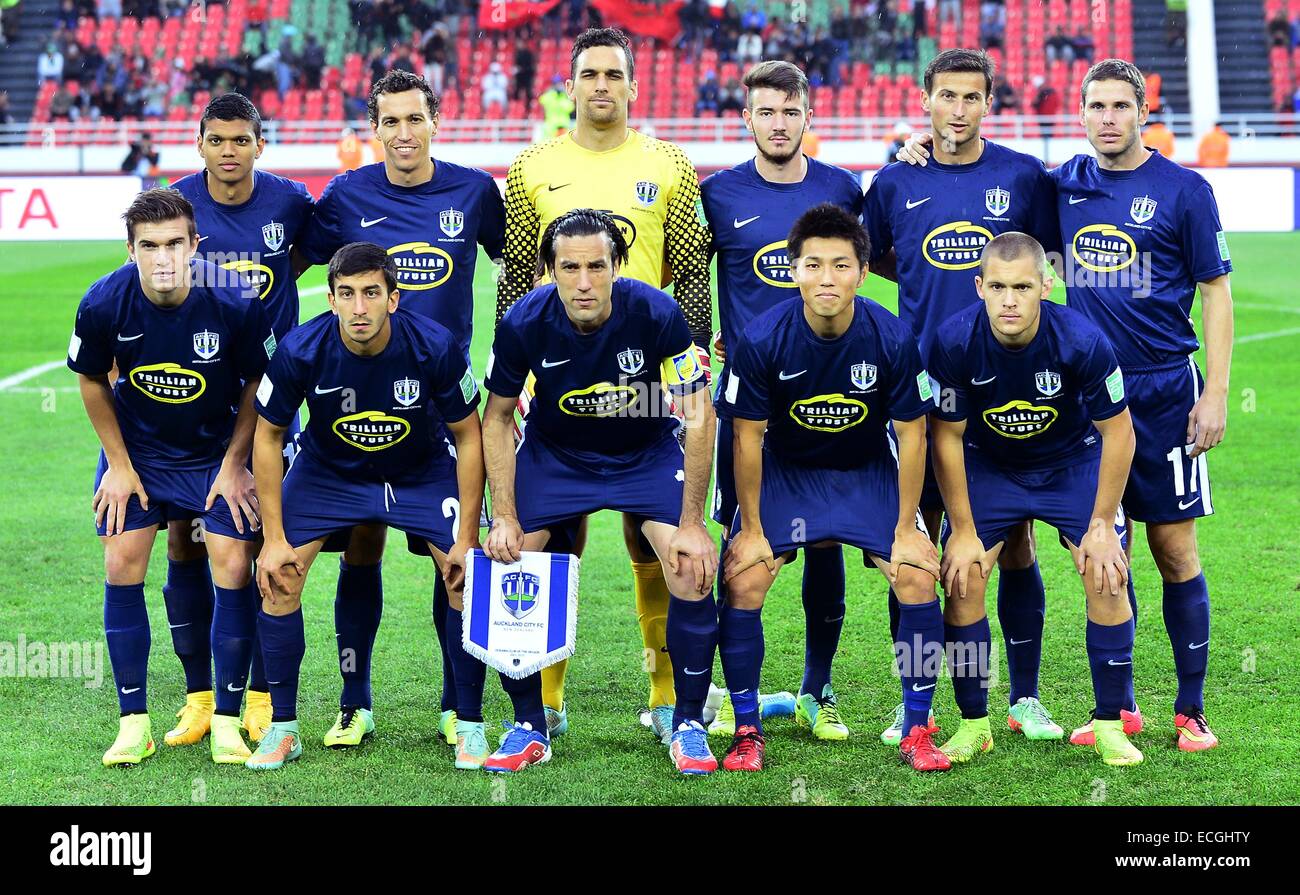 Rabat, Morocco. 13th Dec, 2014. Auckland City Team (L-R) RYAN DE VRIES ...