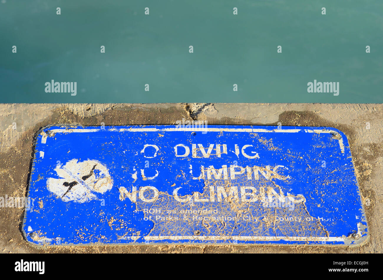 Warning sign on jetty hi-res stock photography and images - Alamy
